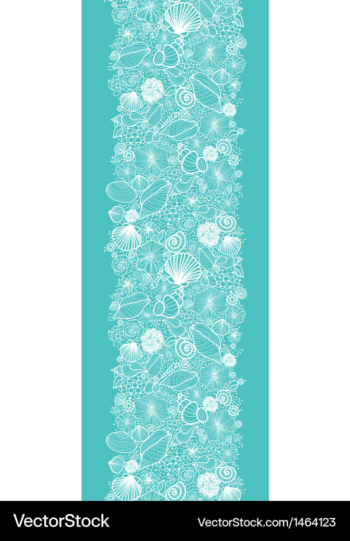 Ocean Seashell Line Art Pattern Royalty Free Vector Image