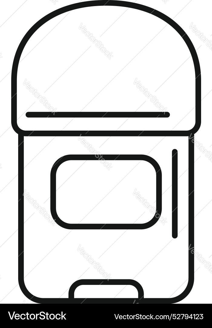 Stick deodorant container line icon representing Vector Image