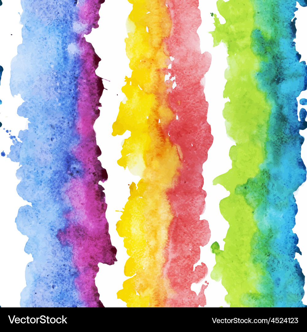 Watercolor colourful stripes Royalty Free Vector Image