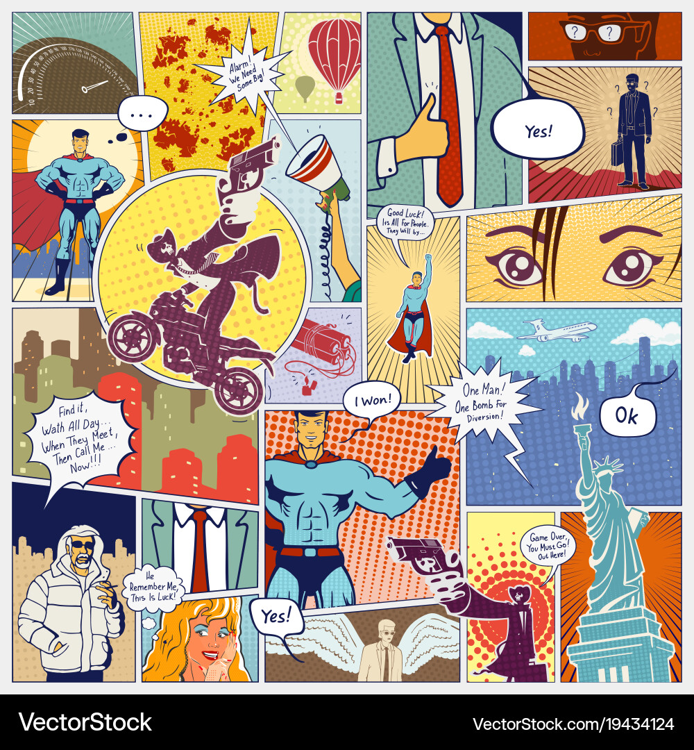 Comic Book Layout - Page Concept Royalty Free Vector Image