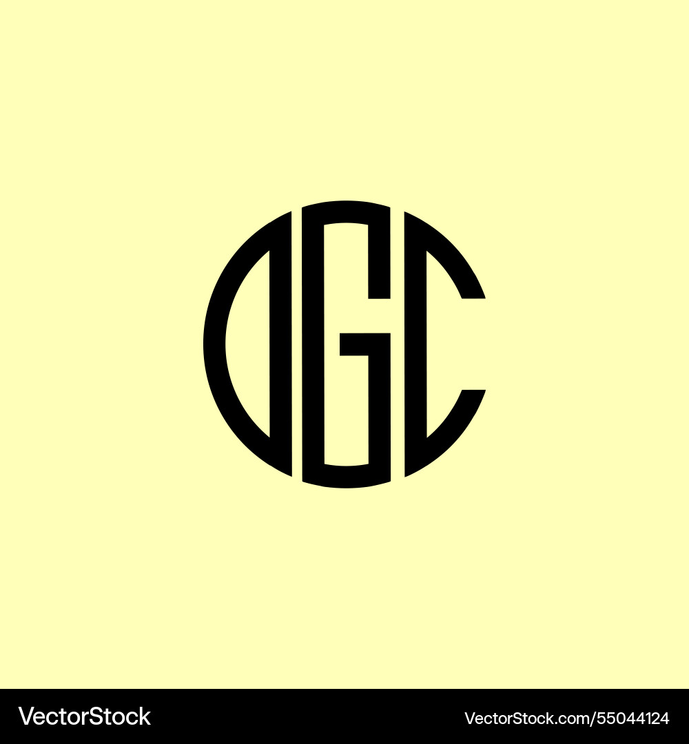 Creative rounded initial letters dgc logo Vector Image