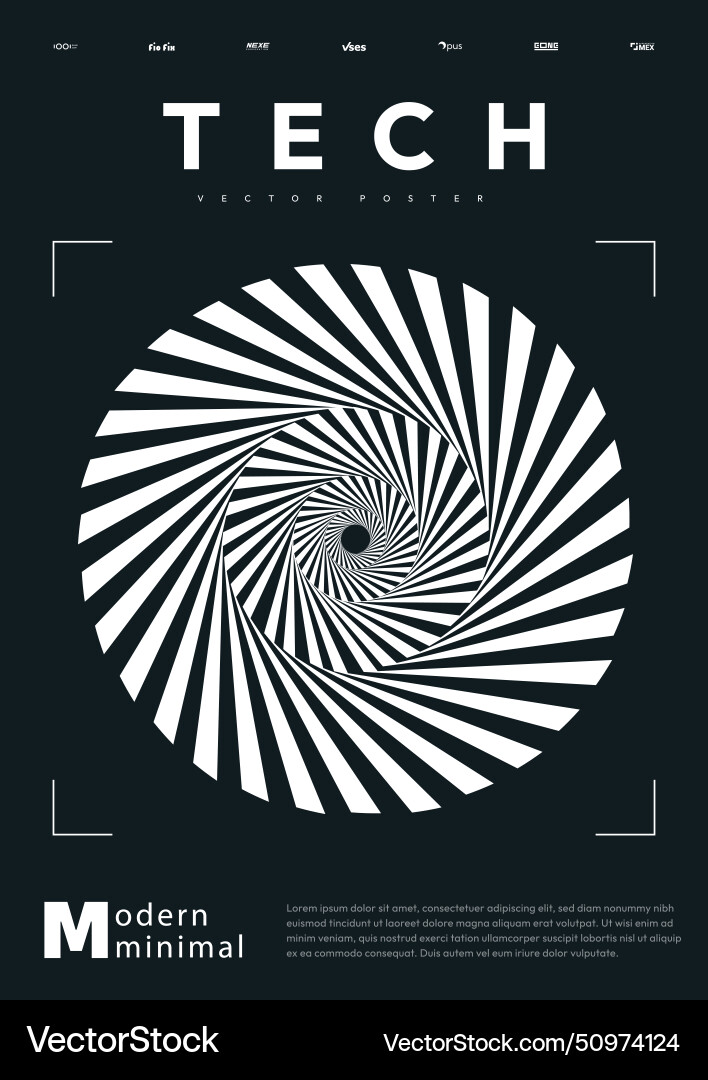 Tech poster concept Royalty Free Vector Image - VectorStock