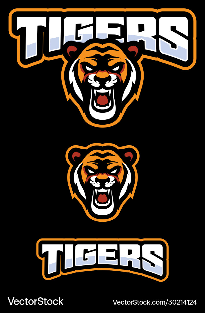 Tiger mascot logo Royalty Free Vector Image - VectorStock