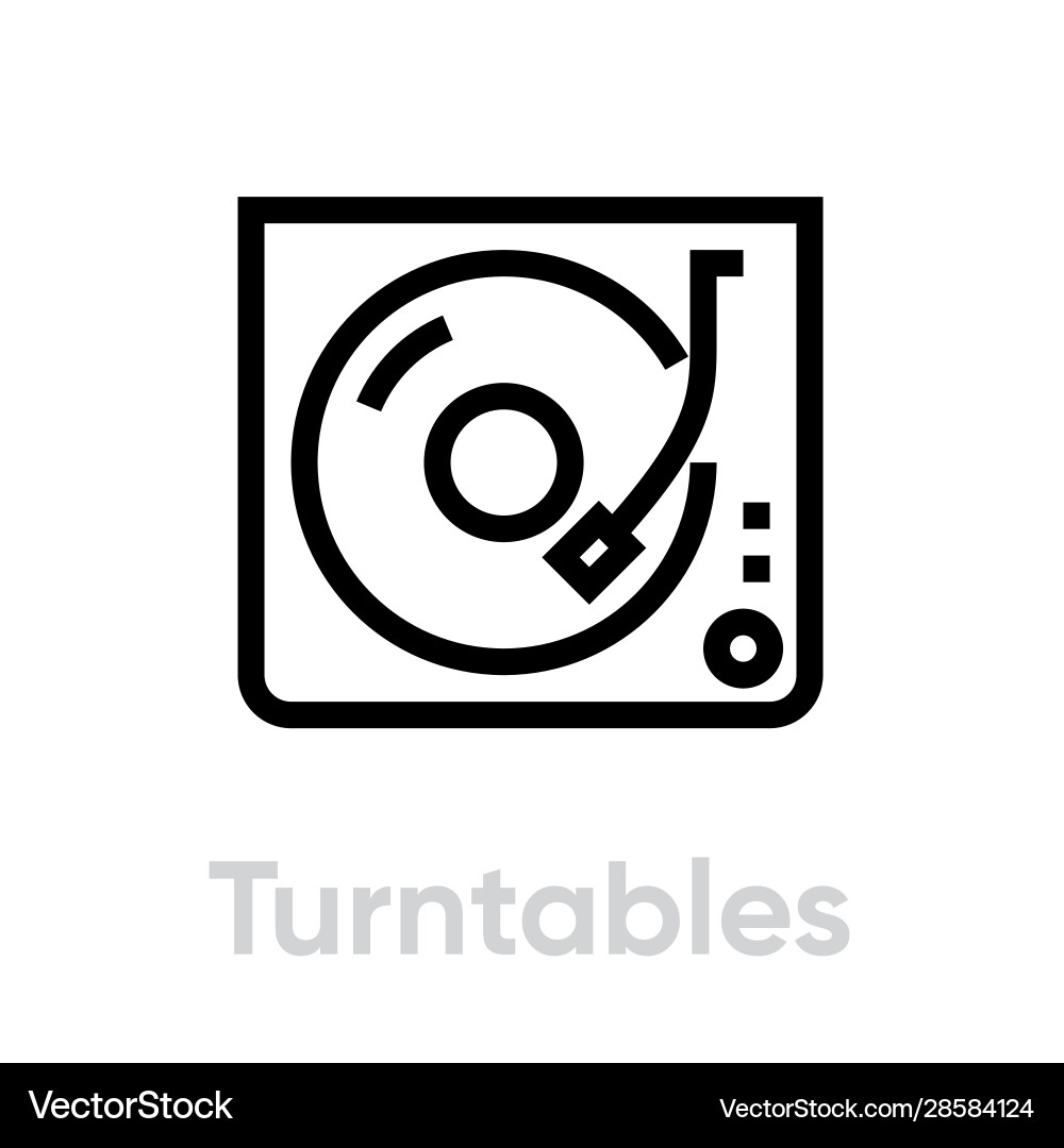 Turntable vinyl icon Royalty Free Vector Image