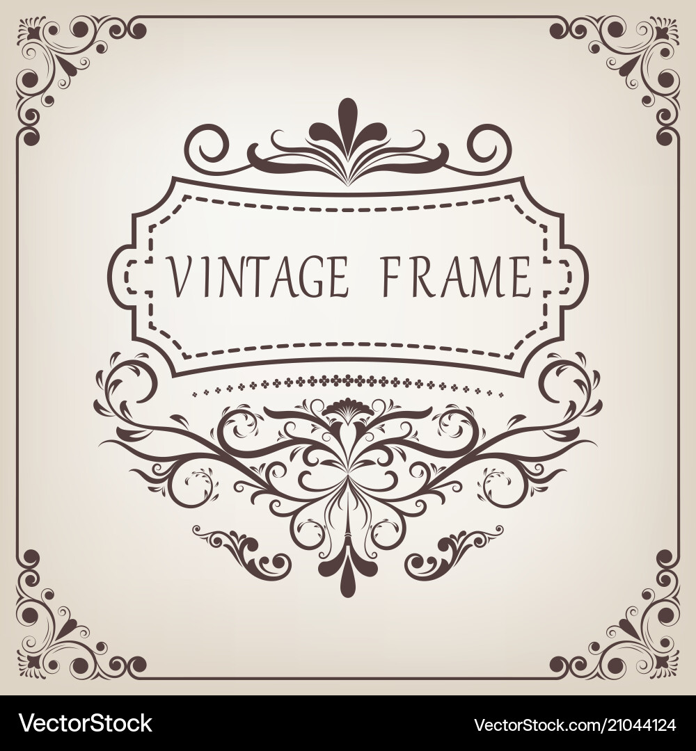 Vintage frame Royalty Free Vector Image - VectorStock