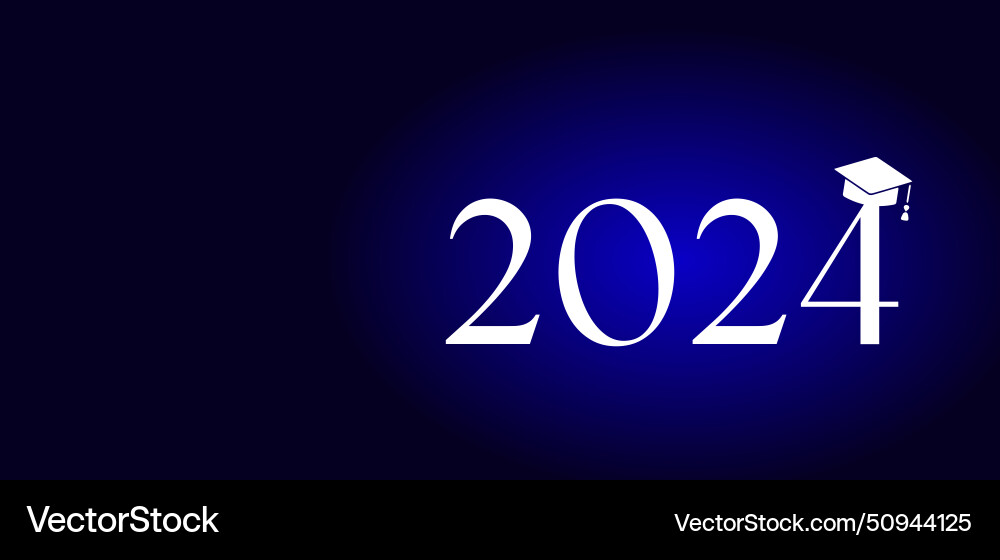 Solar class of 2024 congratulations text design Vector Image
