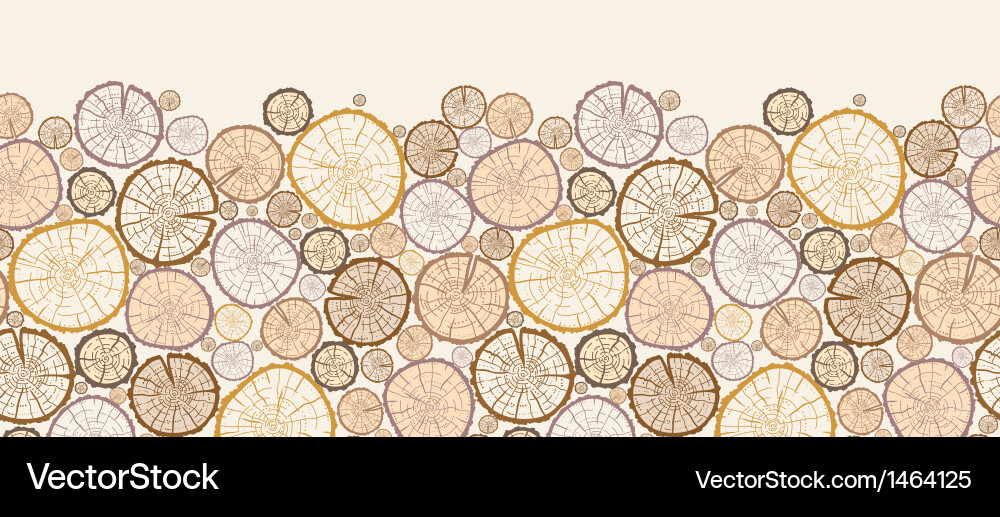 Wood log cuts horizontal seamless pattern Vector Image