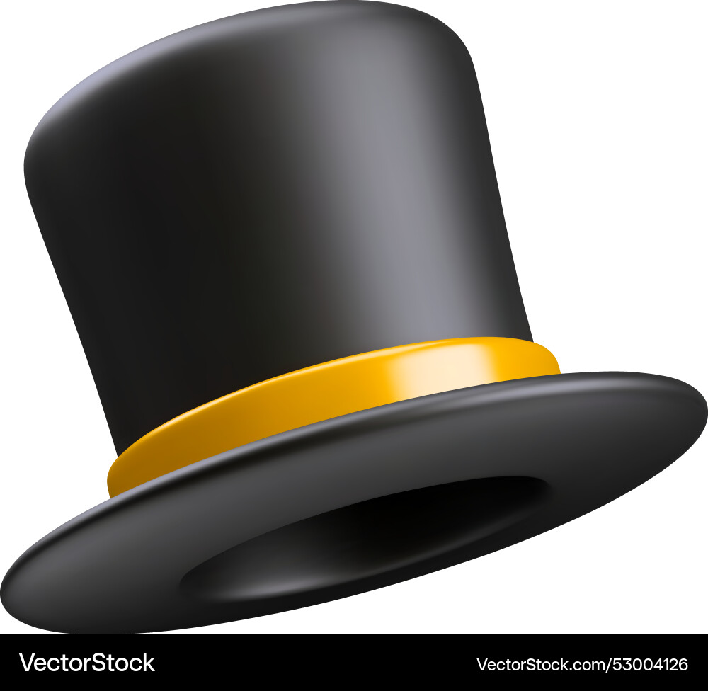 3d realistic art of wizard hat Royalty Free Vector Image
