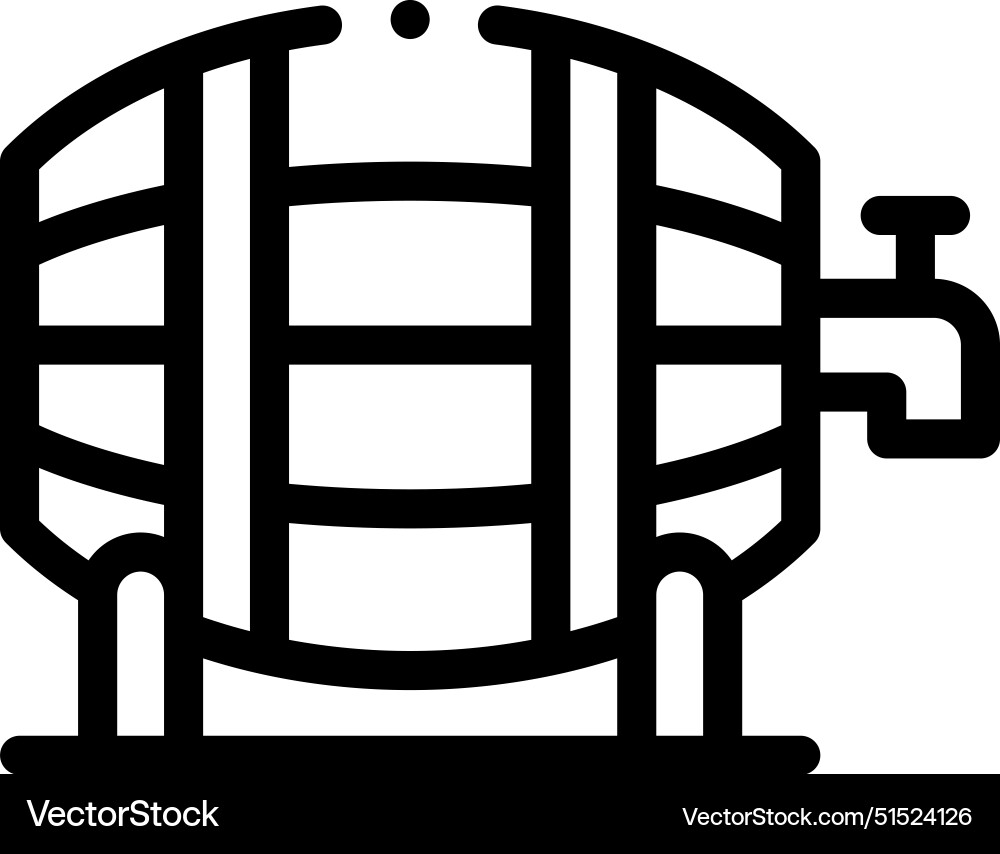 Barrel icon thin linear style design isolated Vector Image