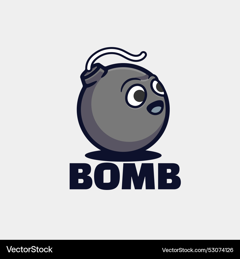 Bomb Symbol Maskottchen-Logo Lizenzfreies Vektorbild