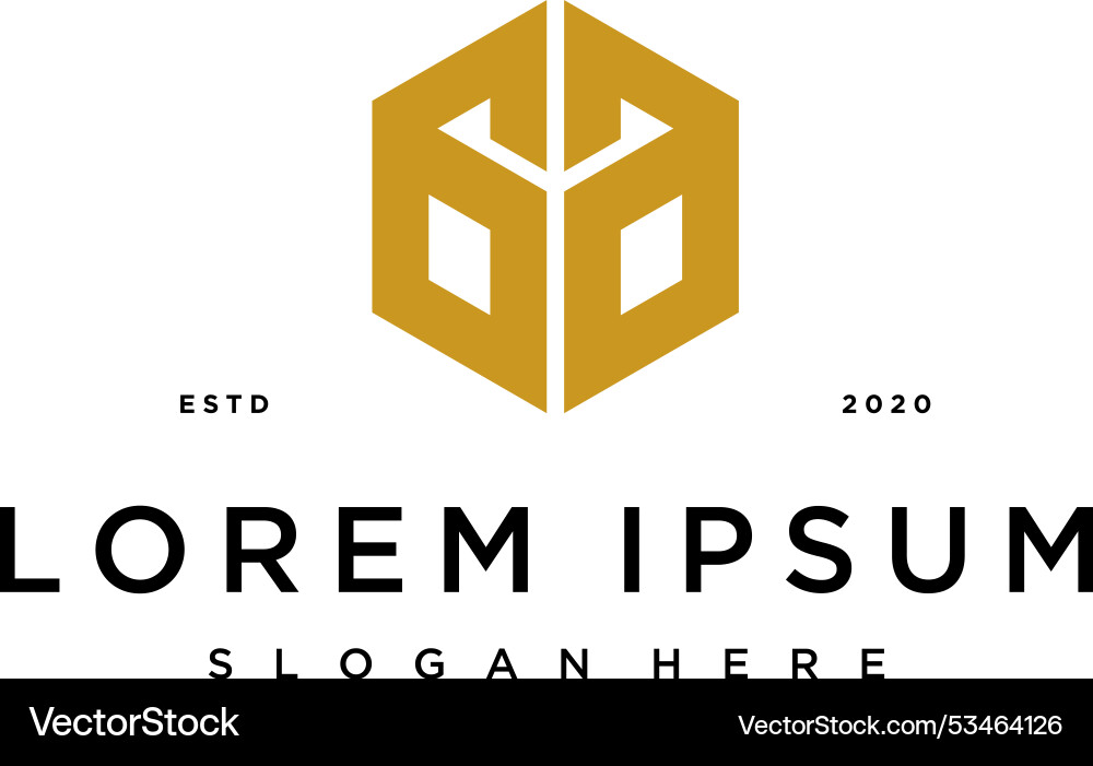 Creative letter gg design concept Royalty Free Vector Image