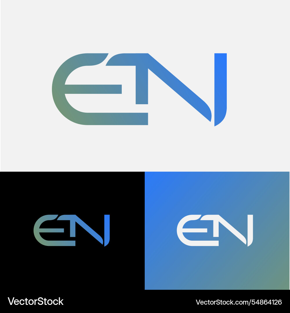 En symbol initial letter design monogram abstract Vector Image