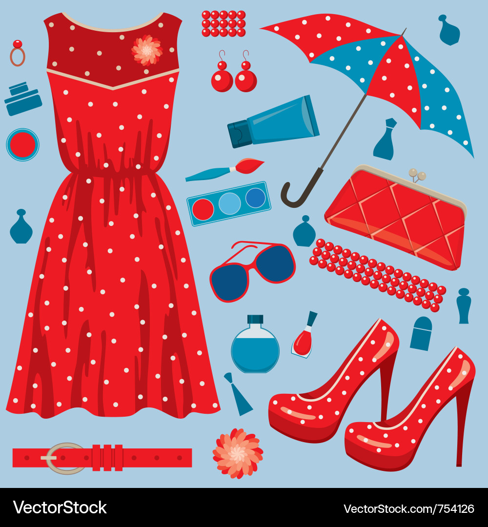 Fashion set Royalty Free Vector Image - VectorStock