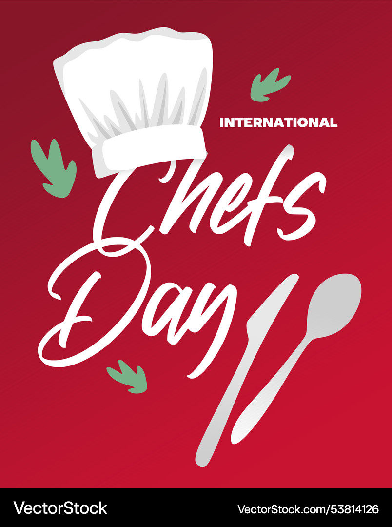 Happy international chefs day to all Royalty Free Vector