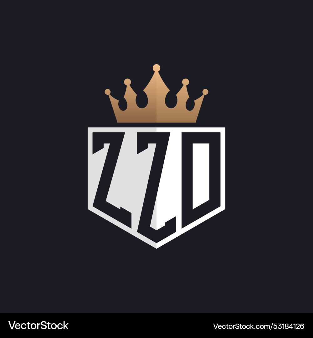 Luxury zzd logo with crown elegant initials Vector Image