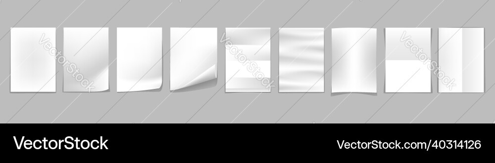 Paper set Royalty Free Vector Image - VectorStock