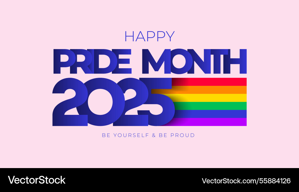 Pride month 2025 symbol Royalty Free Vector Image