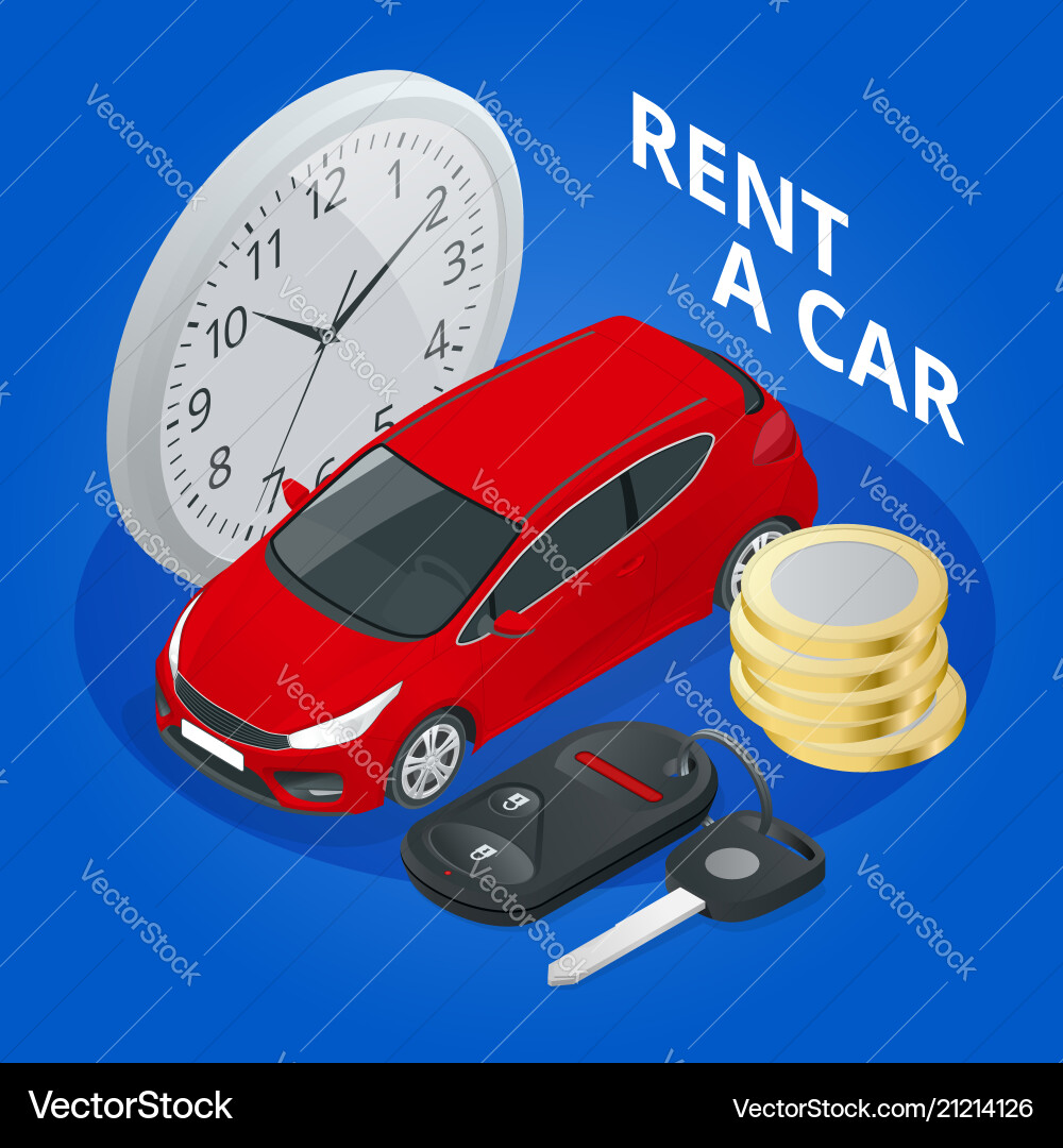 Renting a new or used car Royalty Free Vector Image