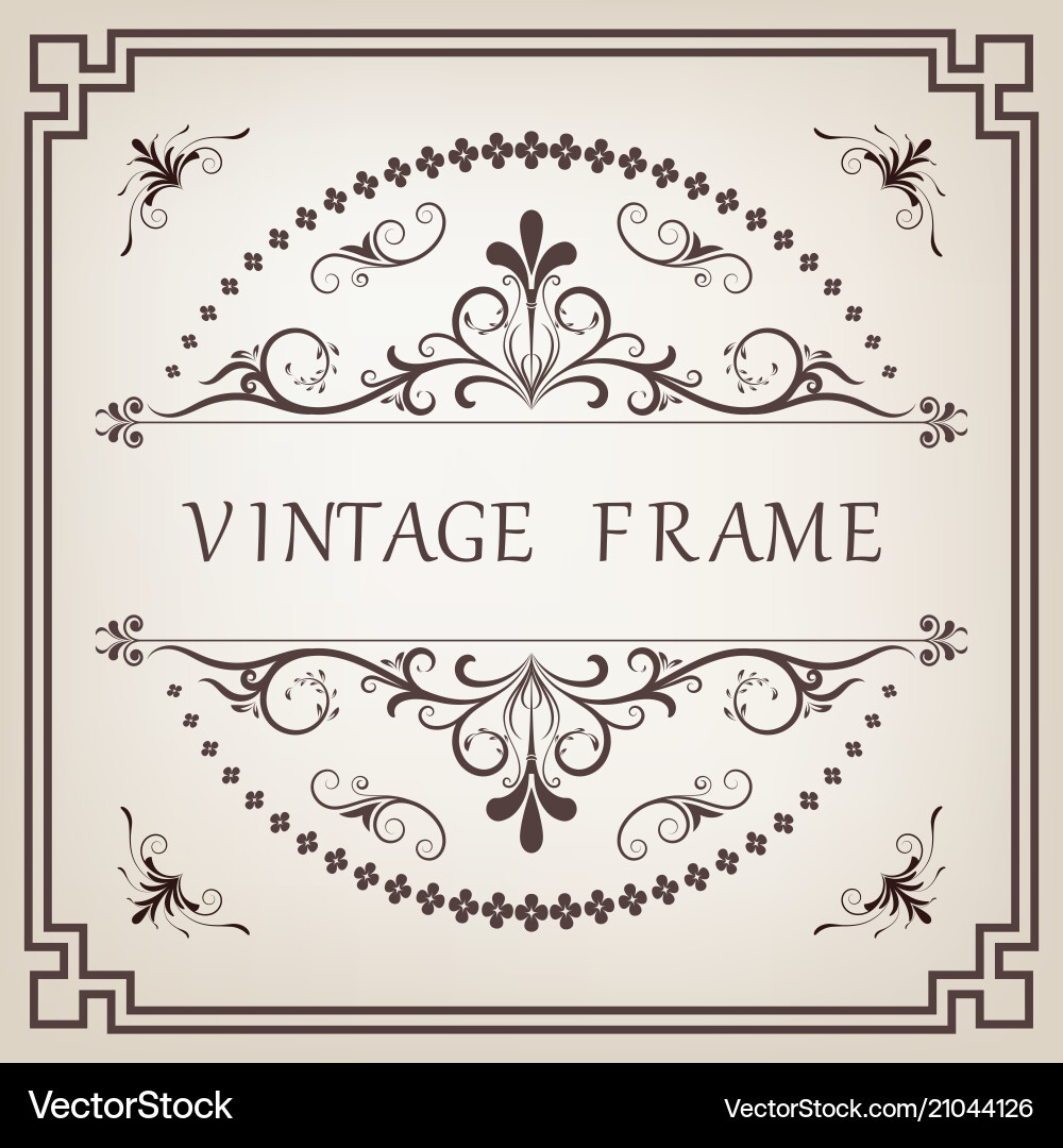 Vintage frame Royalty Free Vector Image - VectorStock
