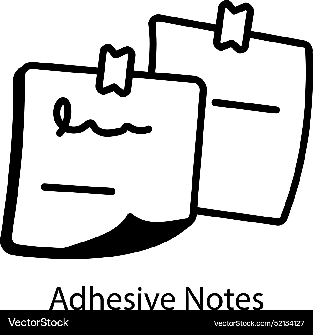 Adhesive notes Royalty Free Vector Image - VectorStock