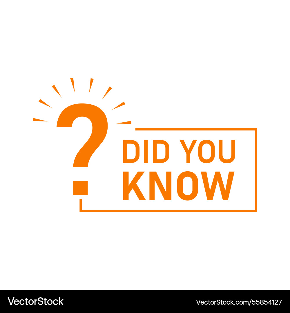 Did you know design Royalty Free Vector Image - VectorStock