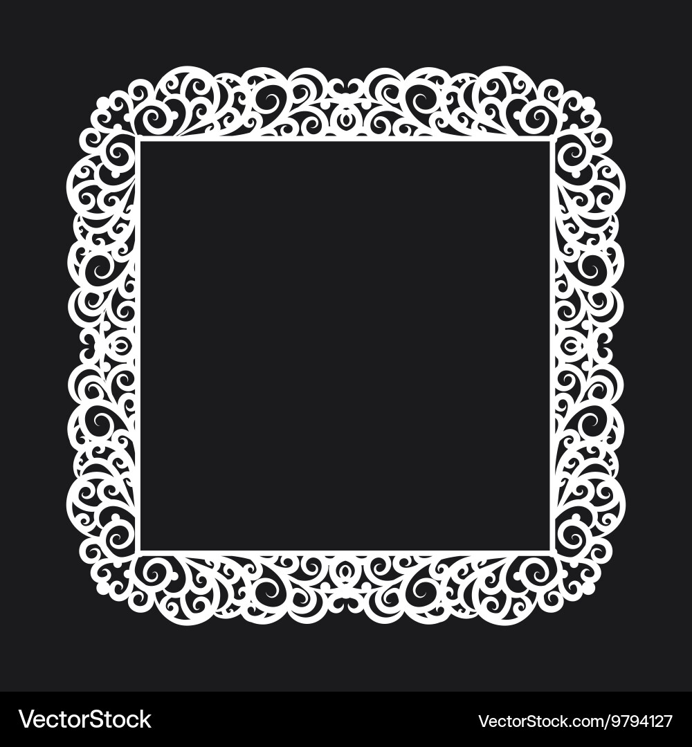 Ornate Square Frame Royalty Free Vector Image - VectorStock