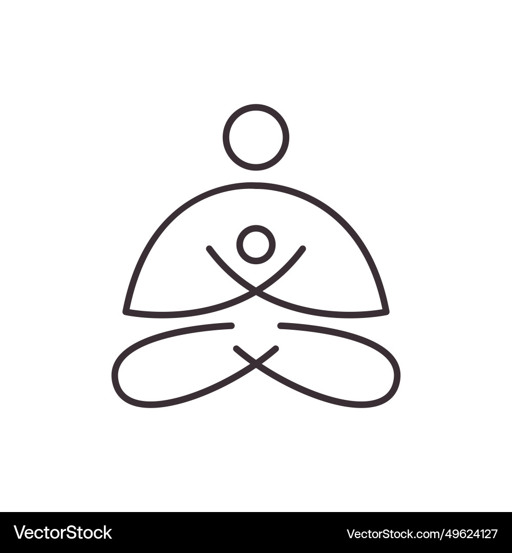Relax yoga logo design image Royalty Free Vector Image