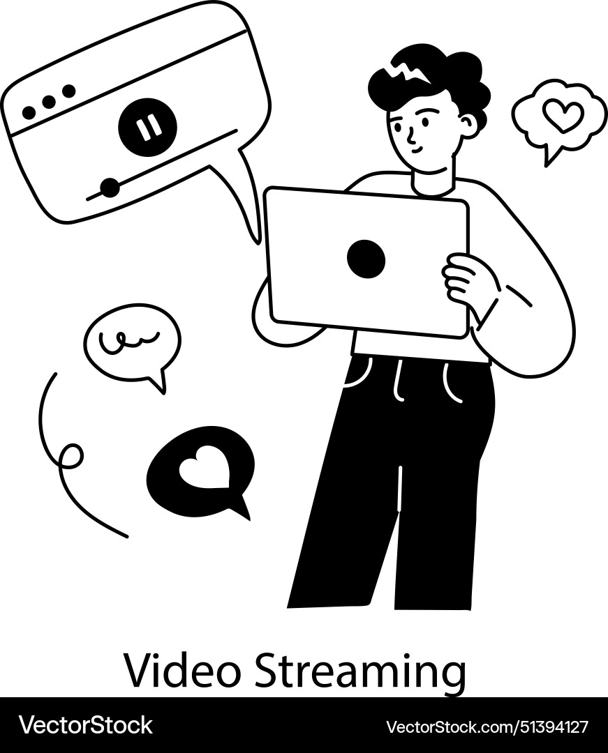 Video streaming Royalty Free Vector Image - VectorStock