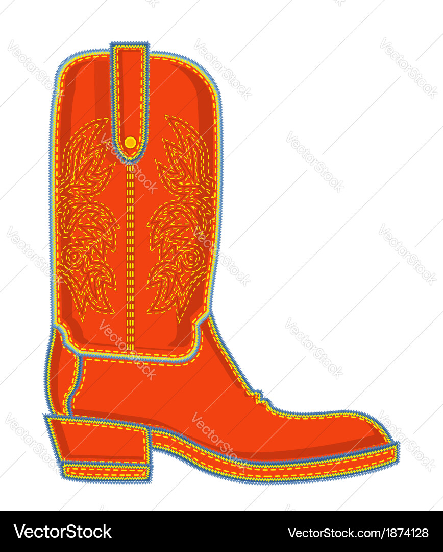 Cowboy boot symbol Royalty Free Vector Image - VectorStock