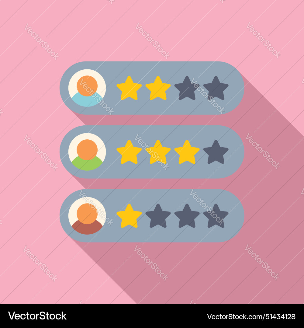 Customer feedback rating stars Royalty Free Vector Image