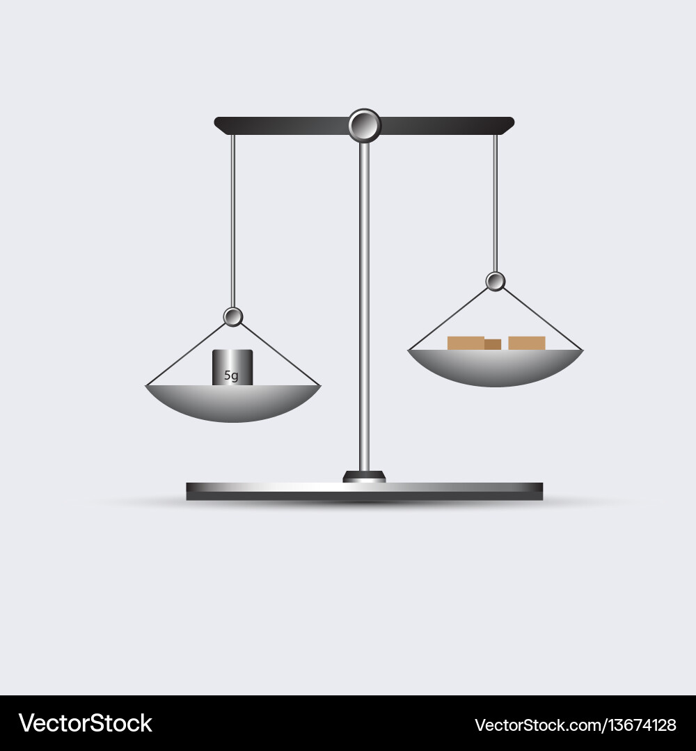 Grey weigh-scales picture Royalty Free Vector Image