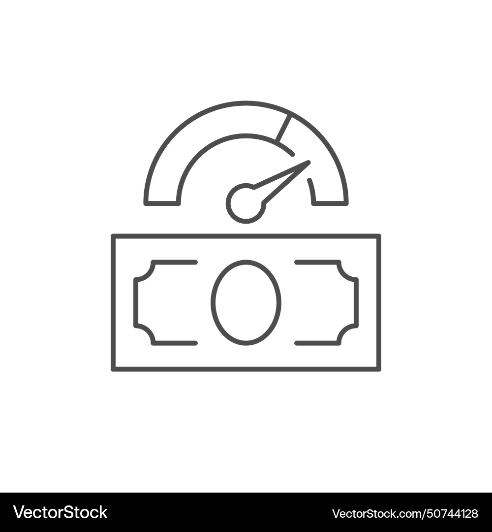 Money rate line outline icon Royalty Free Vector Image