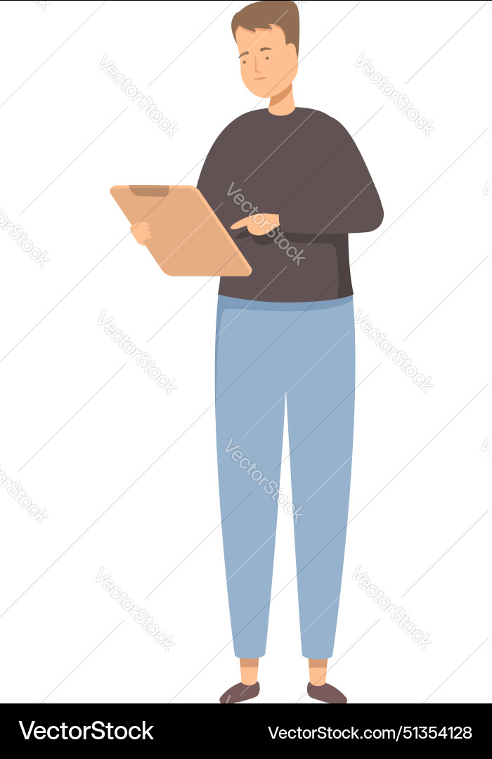 Professional man with clipboard Royalty Free Vector Image