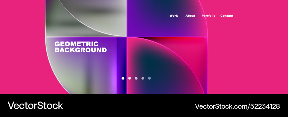 Round triangles and squares web site page template