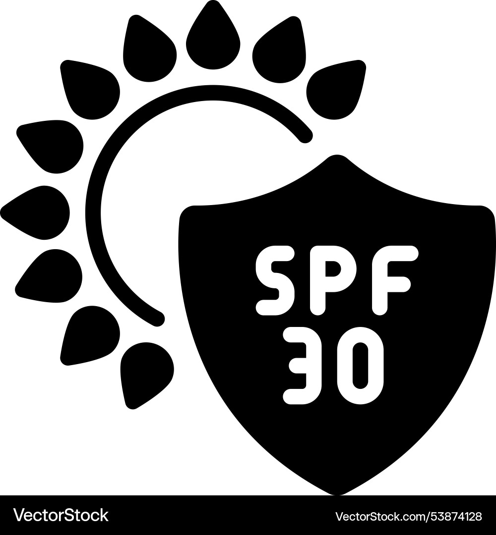 Spf 30 Royalty Free Vector Image - VectorStock