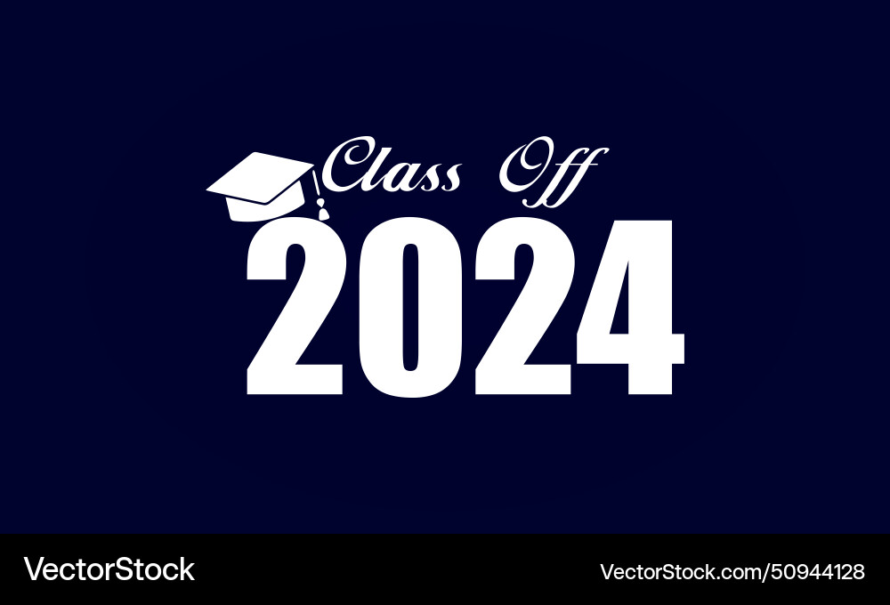 Stunning text designs for the graduating class of Vector Image