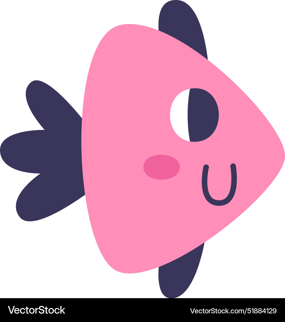 Cartoon fish hand drawn Royalty Free Vector Image