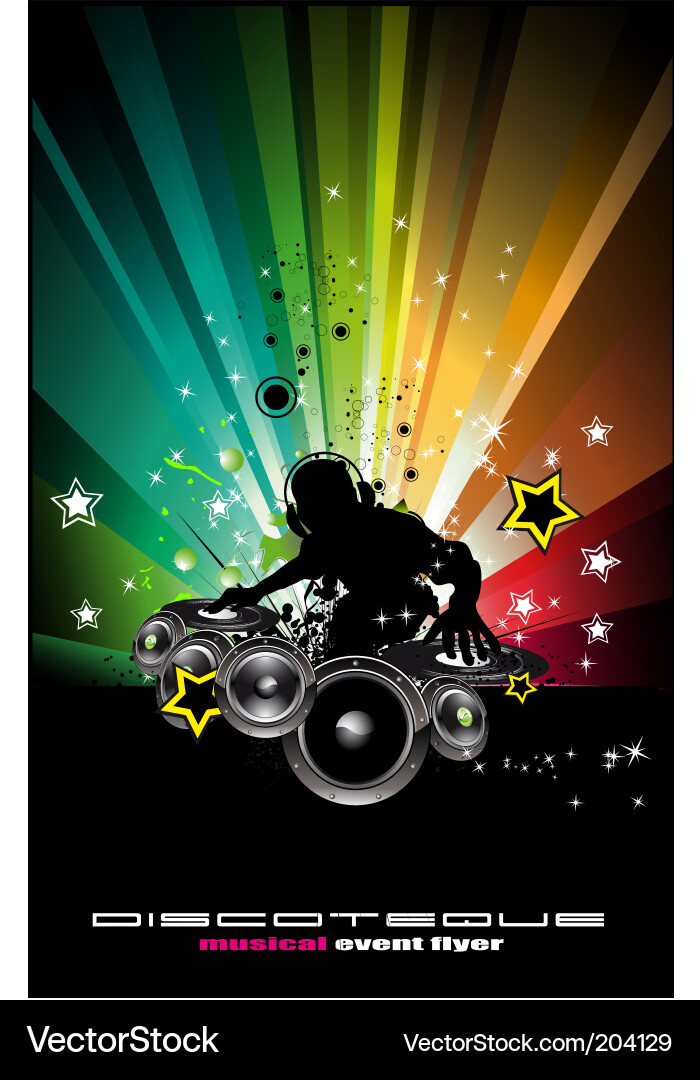 Dj in the mix Royalty Free Vector Image - VectorStock