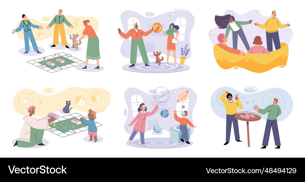 Game together playing games with friends sparks Vector Image