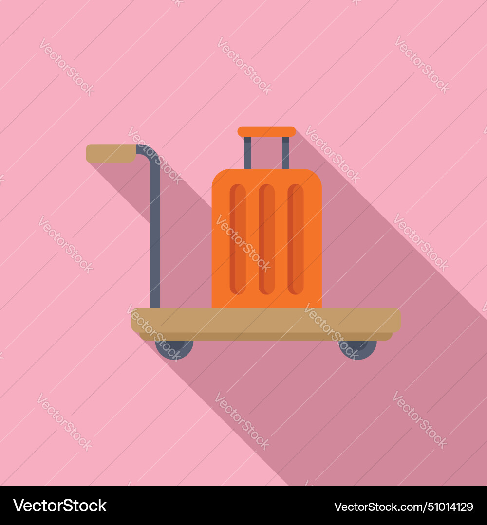 Move help trolley icon flat object metal Vector Image