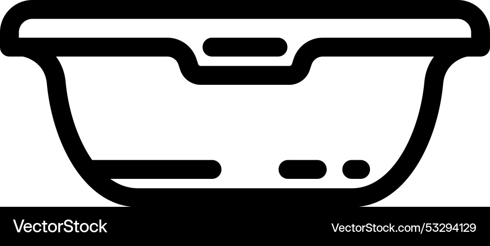 Tub plastic package line icon Royalty Free Vector Image