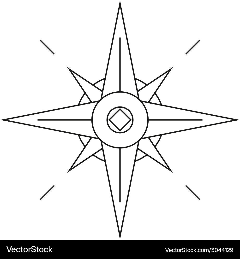 Wind rose Royalty Free Vector Image - VectorStock