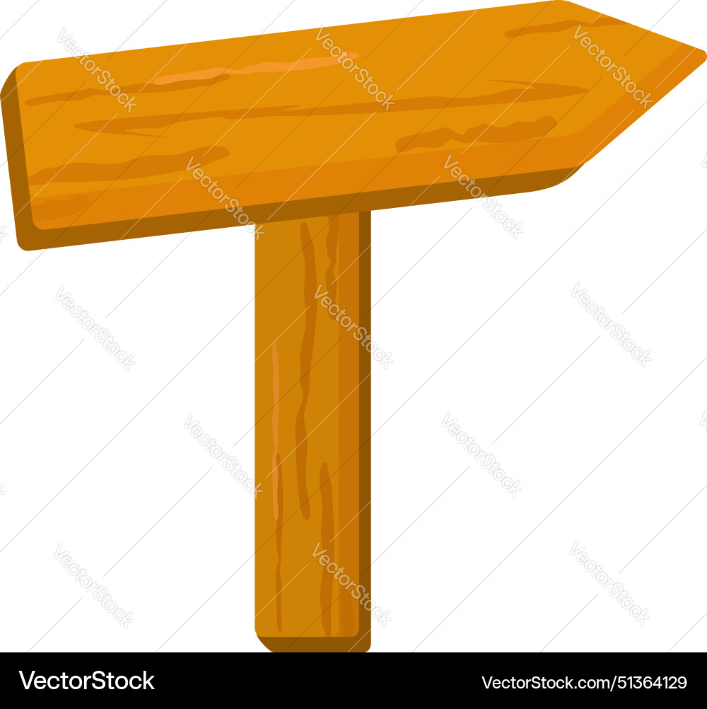 Wooden directional signpost isolated on white Vector Image