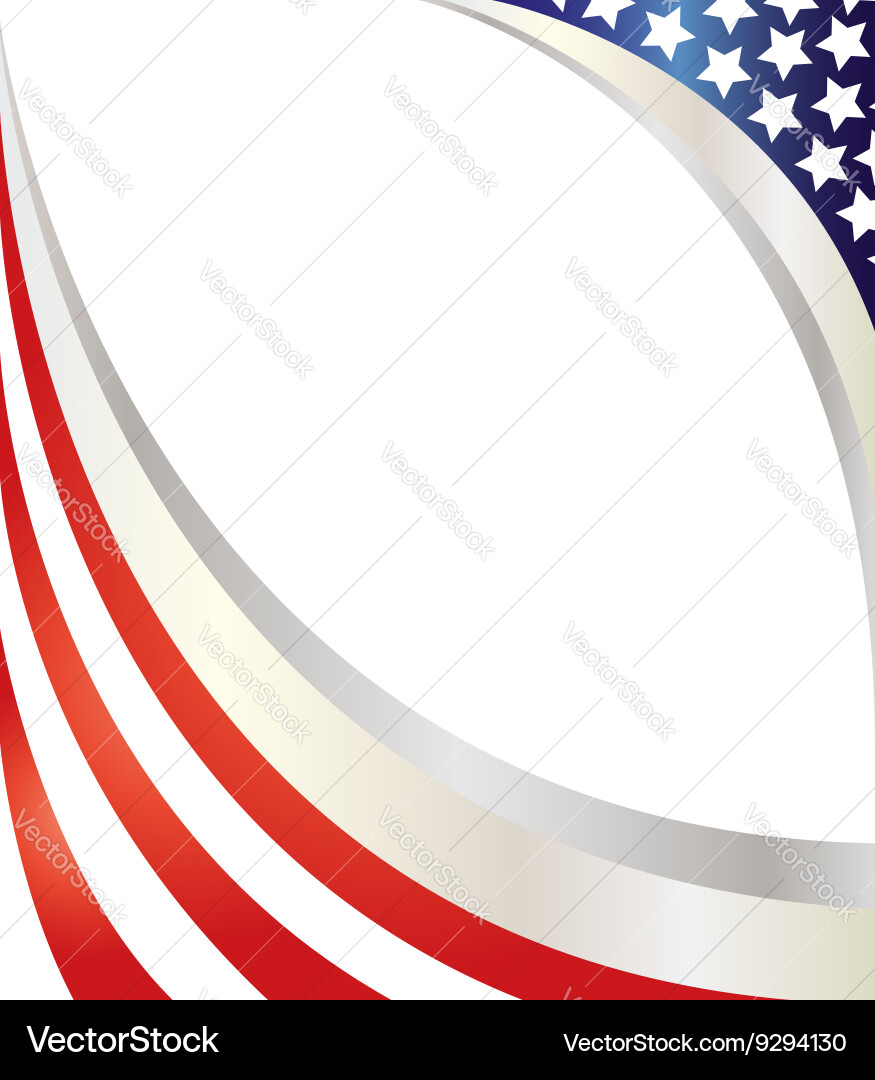 Abstract american flag frame Royalty Free Vector Image