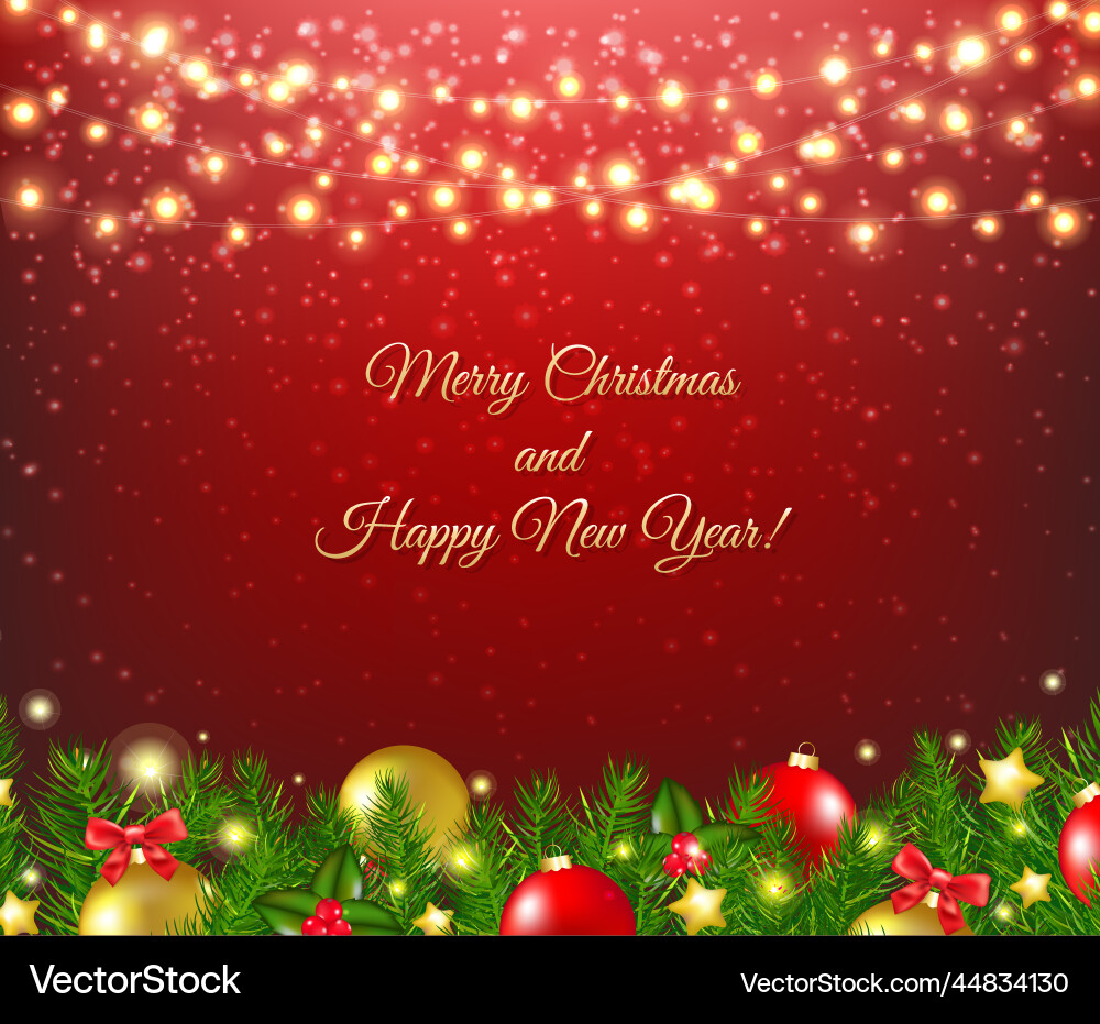 Christmas Holly Banner Royalty Free Vector Image