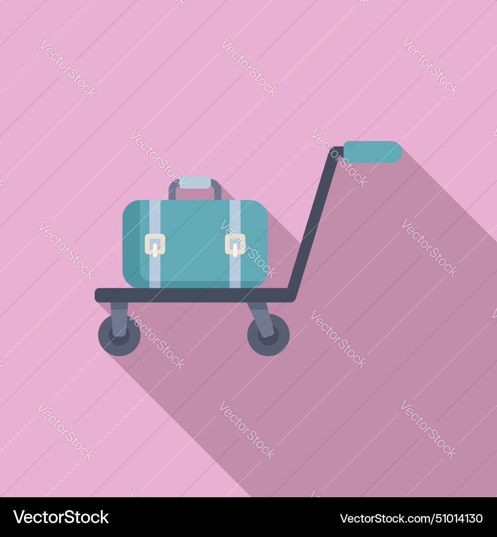 Delivery perfect trolley icon flat support Vector Image