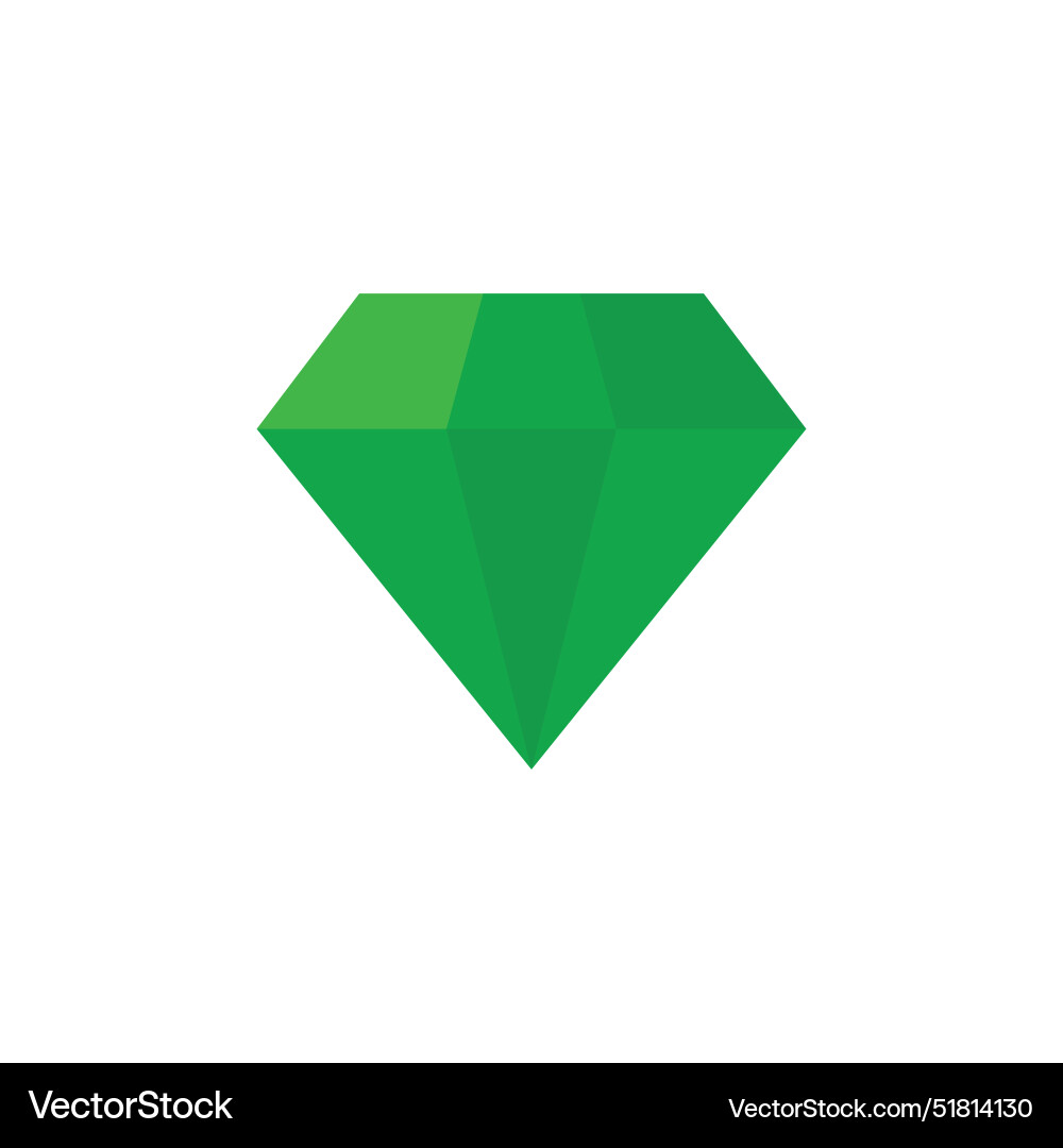 Emerald icon jewelry jewel Royalty Free Vector Image