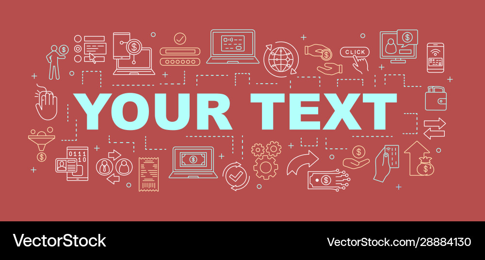 Money transfer word concepts banner Royalty Free Vector