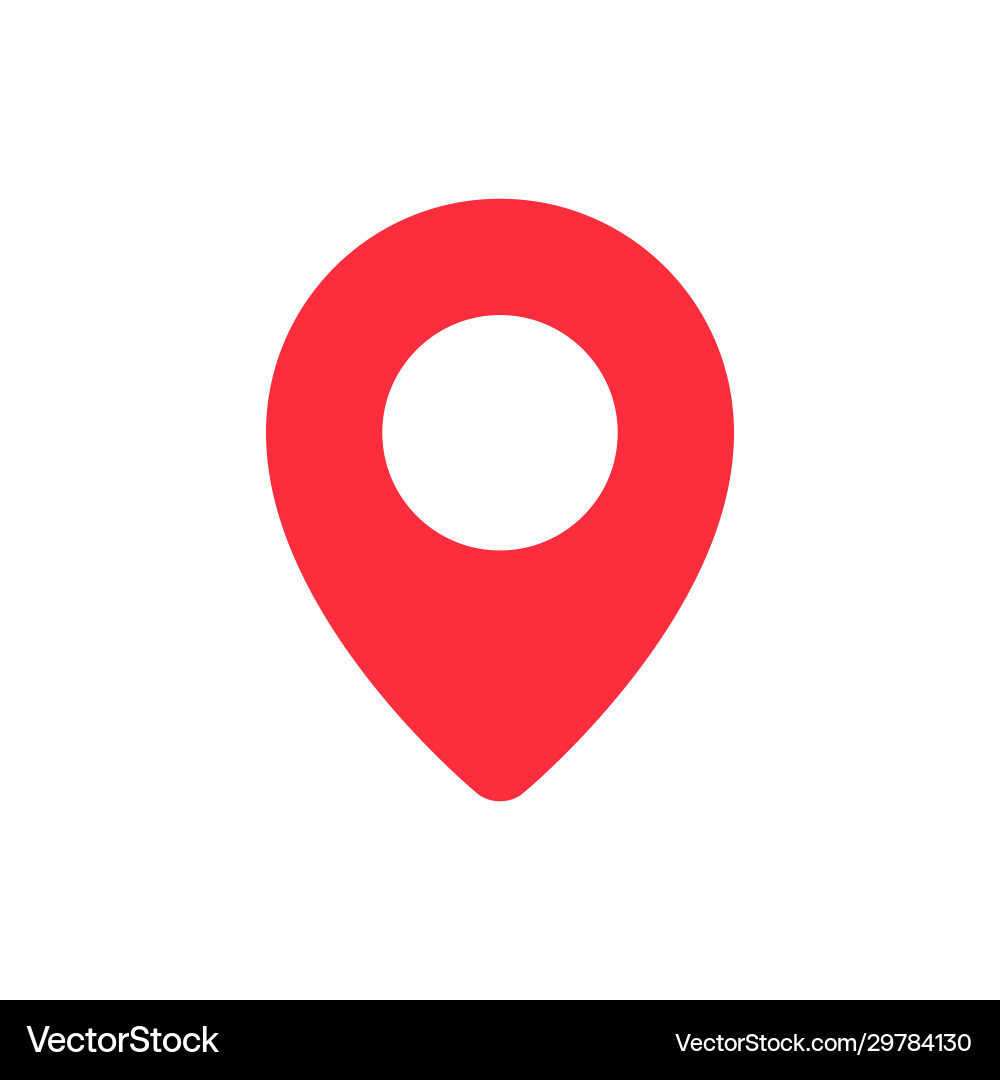 Red location pin Royalty Free Vector Image - VectorStock