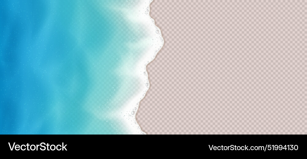 Top view of lagoon on transparent background Vector Image
